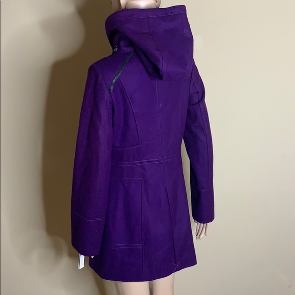 Guess | Jackets & Coats | Guess Purple And Black Pea Coat Size Medium ...
